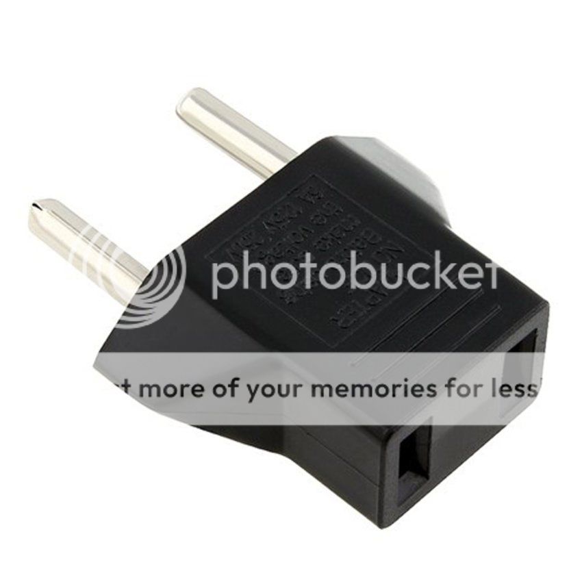 CHINA US to 2 Pin EU German AC Travel Power Adapter Plug Converter