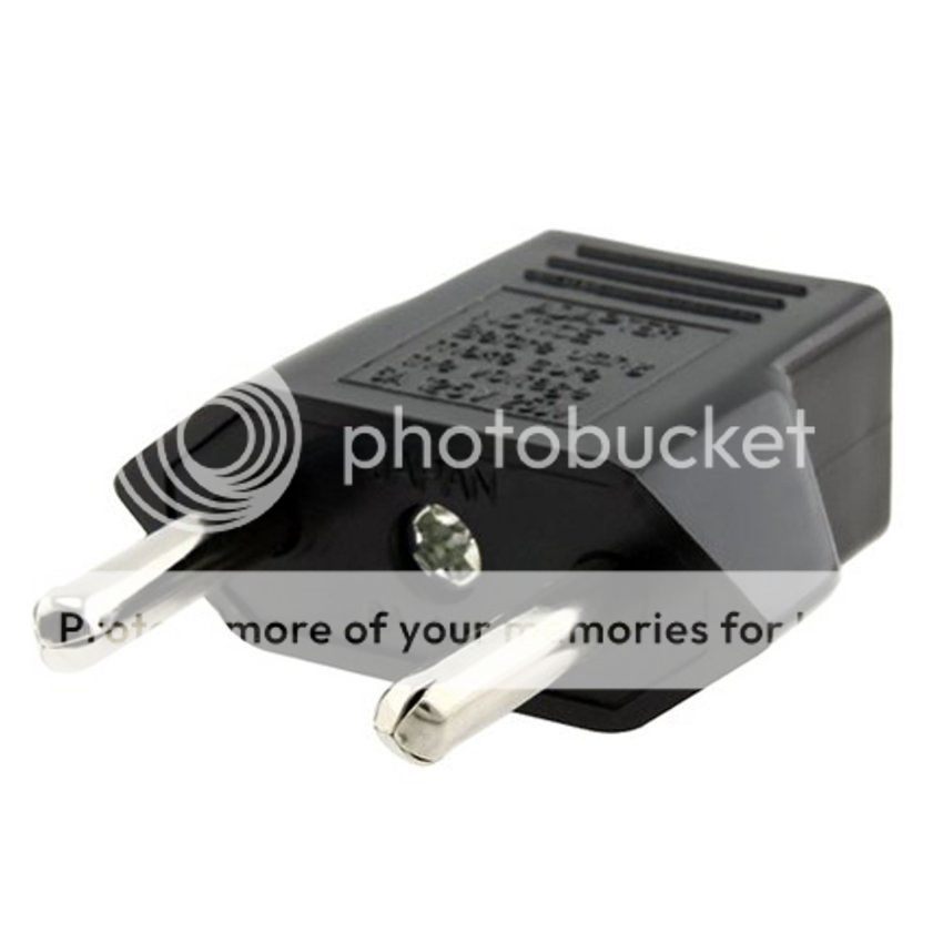 CHINA US to 2 Pin EU German AC Travel Power Adapter Plug Converter