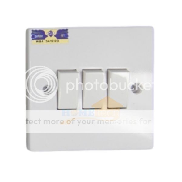 UMS Flush Switch 1 Gang 2 Gang 3 Gang (1Way)