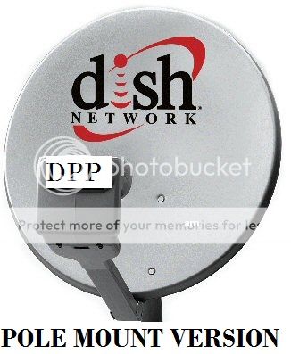 Dish Network 500 w/ DPP Twin LNB Satellite for POLE MOUNT 110 119 Pro ...